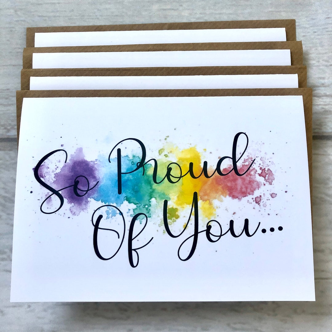 So Proud of You Greeting Cards (blank Inside) Pass Exams Achievements ...