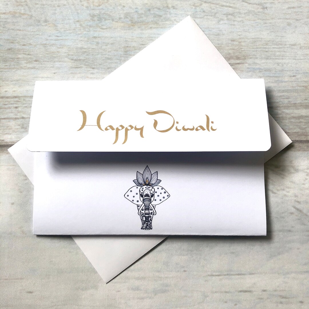 Happy Diwali Gift Wallet Greeting Card Deepvali (blank Inside) Deepwali ...