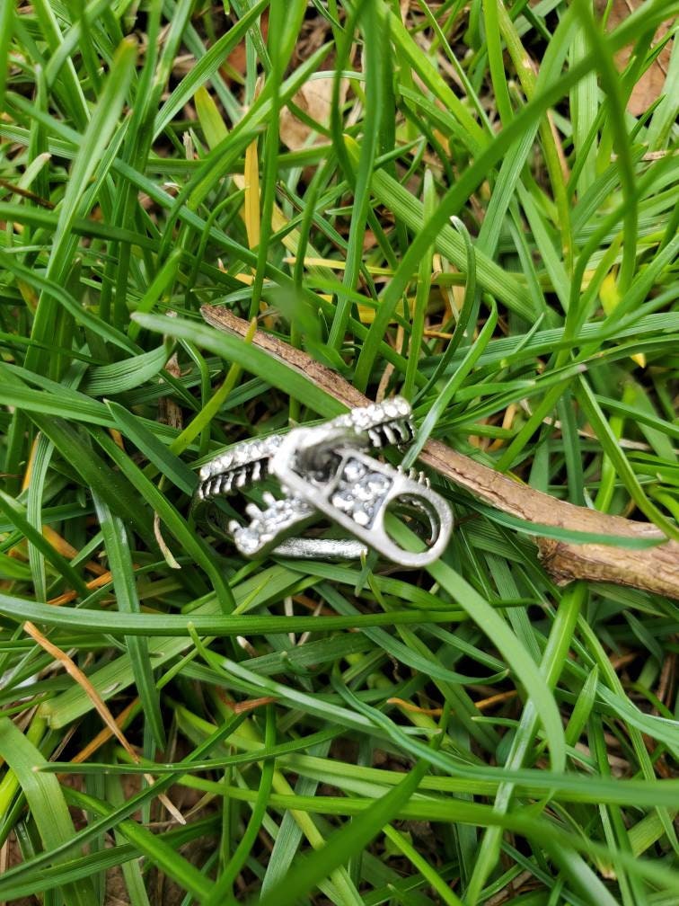 Cute Unique Rhinestone Zipper Ring Size Women 6.5 - Etsy