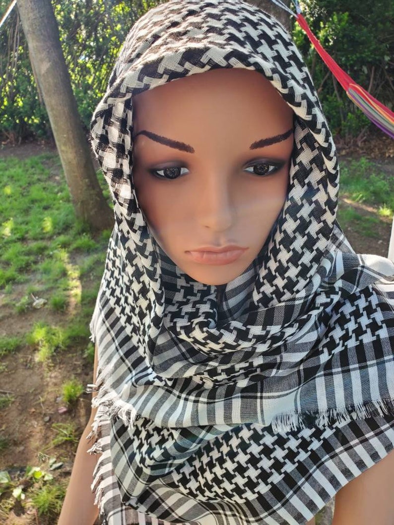 Keffiyeh Palestinian Style Head Wrap Military Scarf Shemagh Desert ...