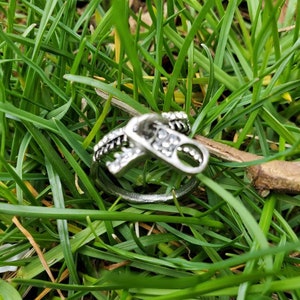 Cute Unique Rhinestone Zipper Ring Size Women 6.5 - Etsy