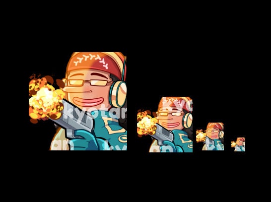 ANIMATED GUN EMOTE Pirate Twitch Gun Emote Discord Emote Cute Animated ...