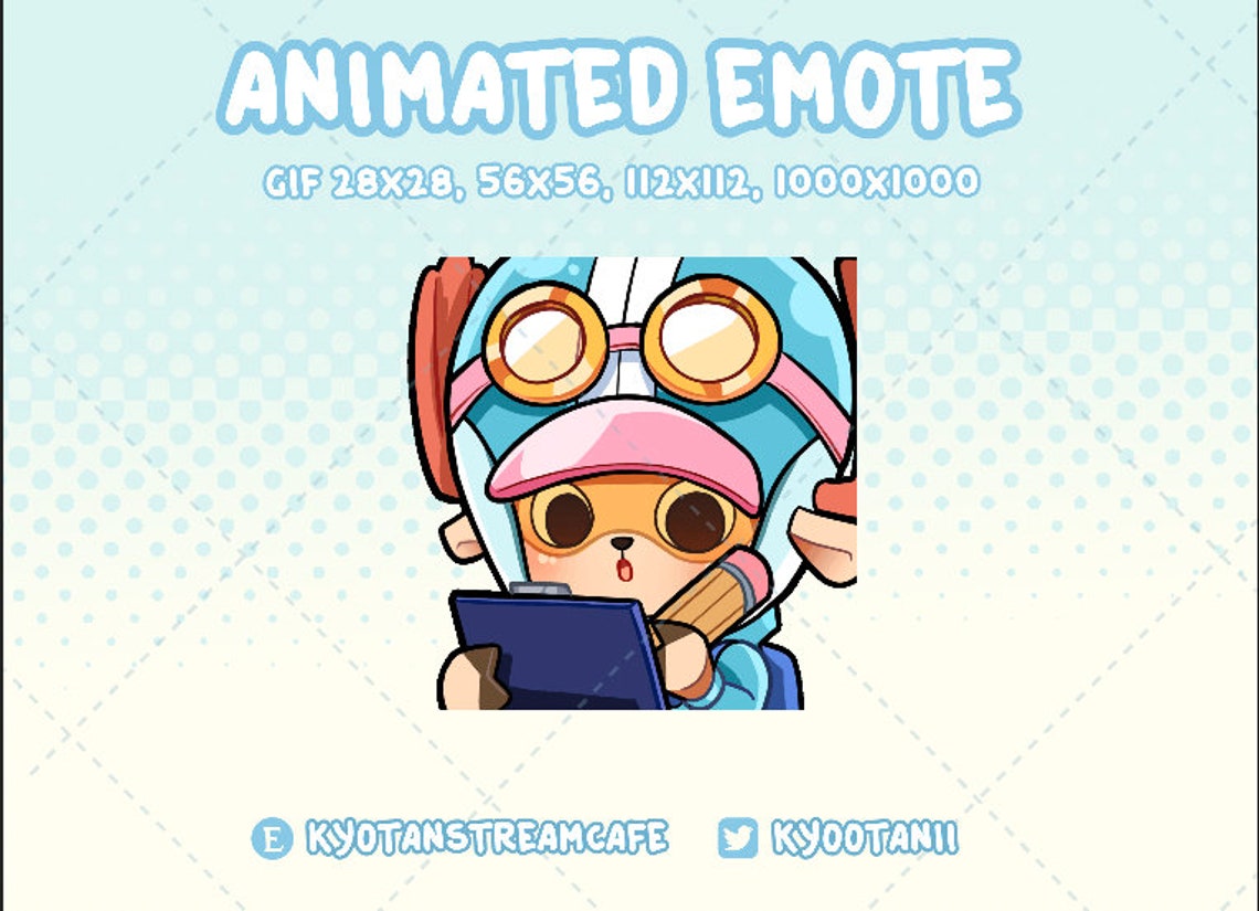 ANIMATED TAKING NOTES Chopper Emote Cute Animated Emote Discord Emote ...