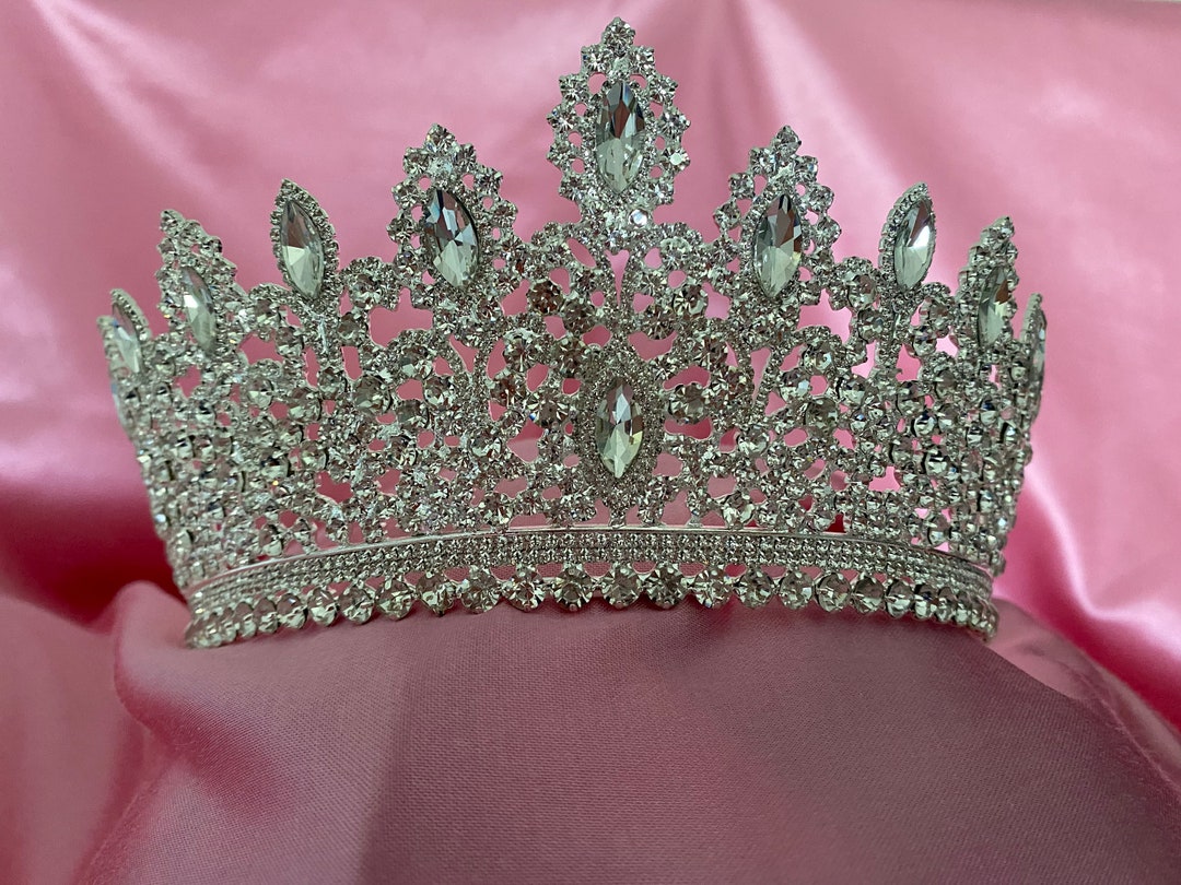 Swarovski Crystal Crown, Bridal Crown, Silver Crown, Wedding Crown ...