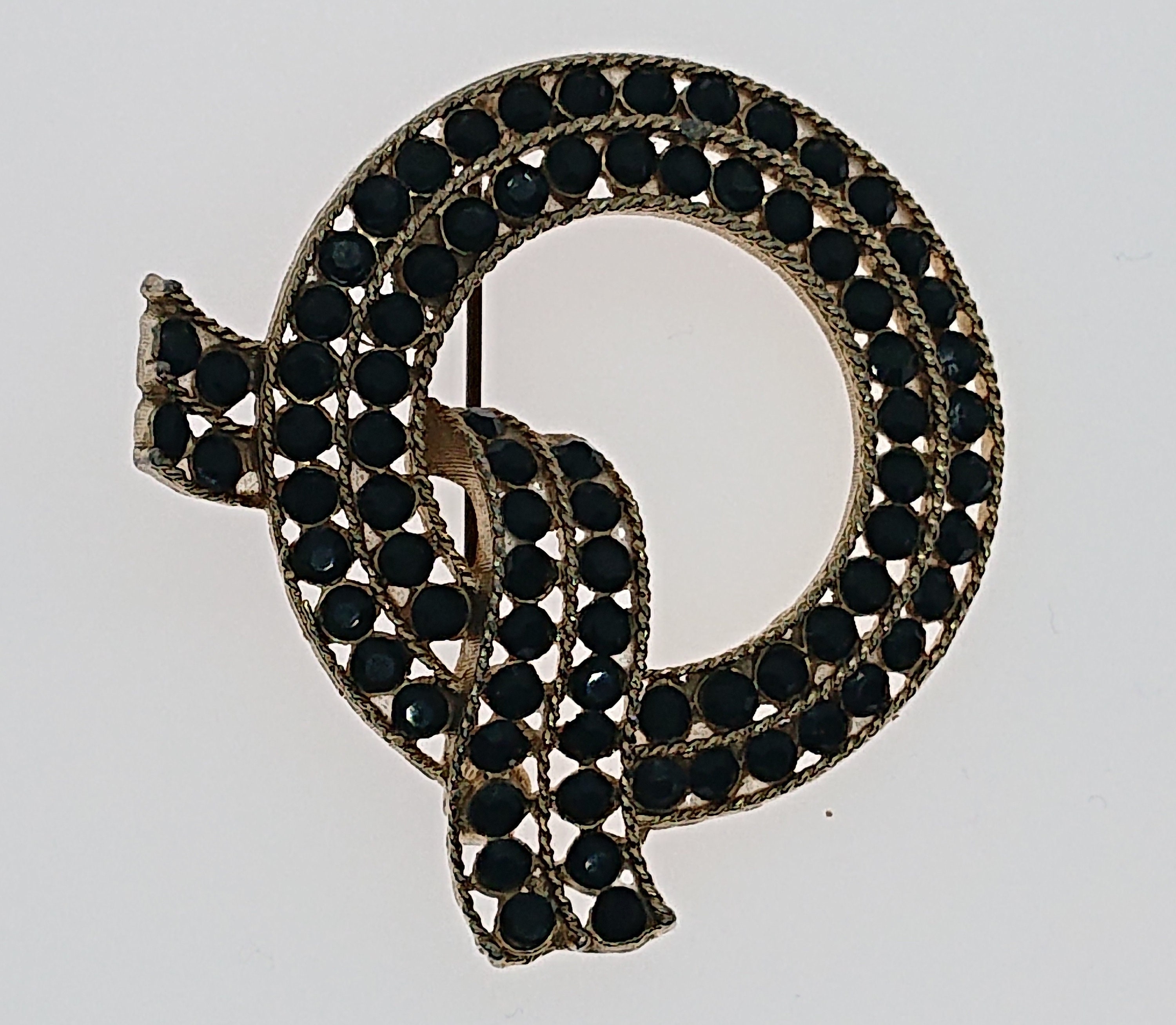 Vintage Signed Capri q Brooch 1950s - Etsy