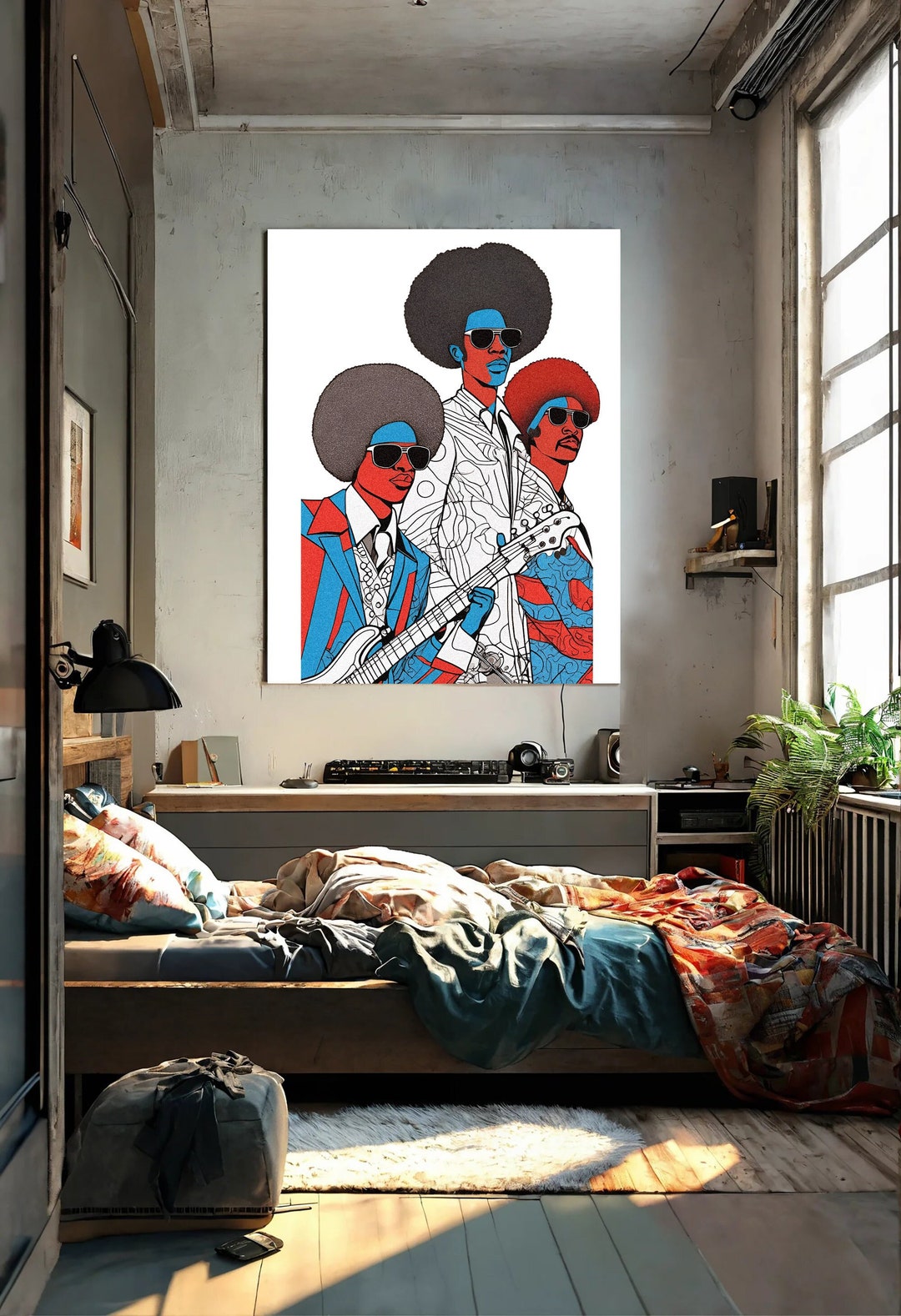 Funky up Band, T-shirt Design, Poster, Graffiti Poster, Street Pop Art ...
