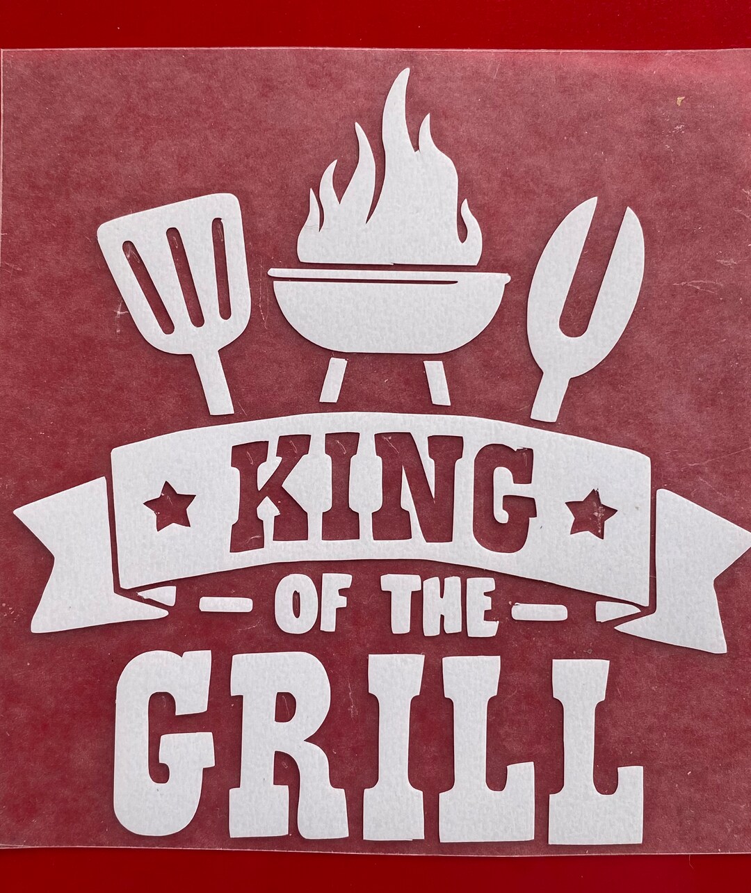 DIY King of the Grill Personalized Heat Transfer Decal, Dad Iron On ...