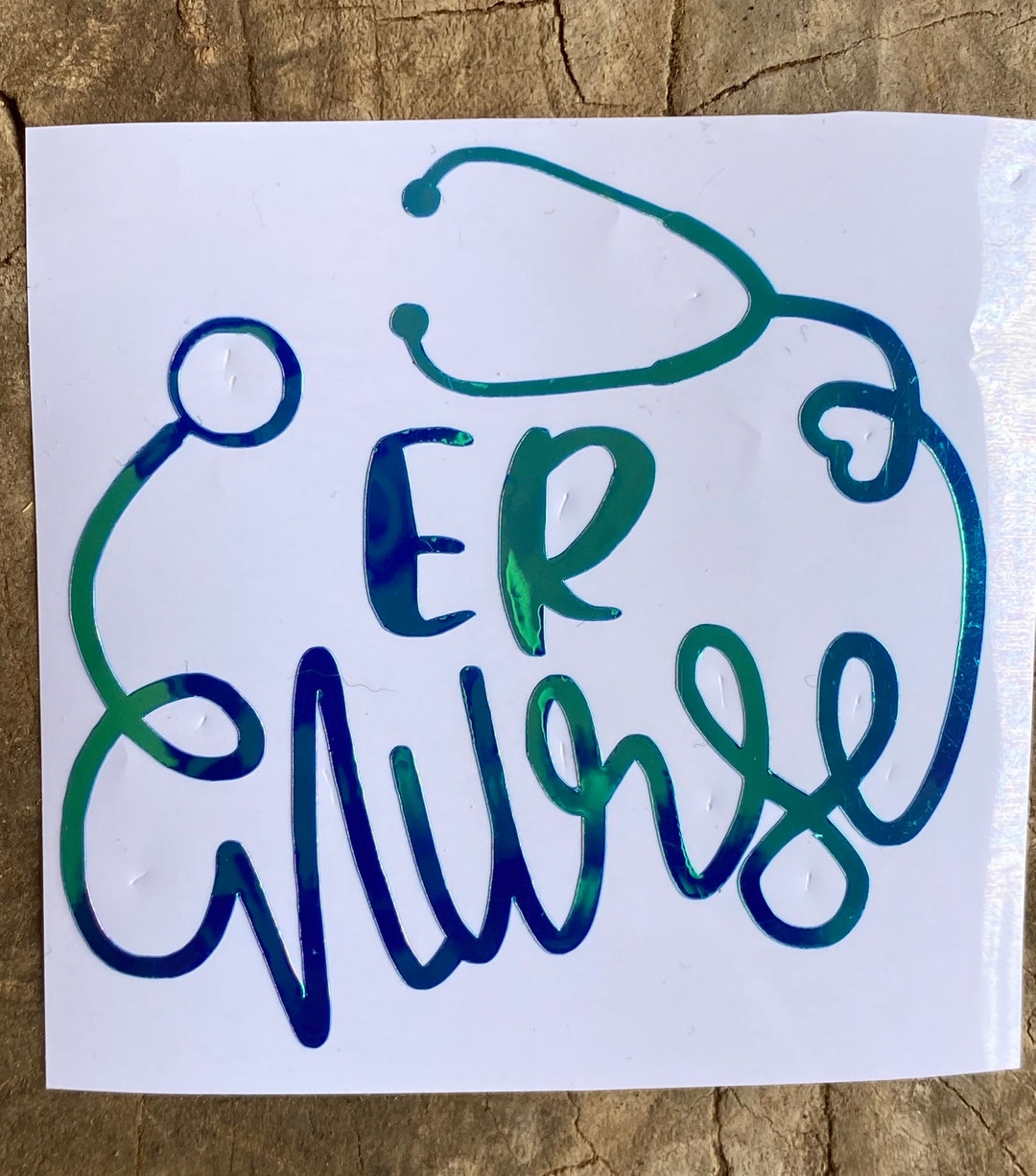 Er Nurse Holographic Vinyl Decal, Emergency Nurse, First Responder ...