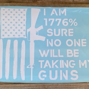 1776 2nd Amendment Flag Vinyl Car Decal, American Flag Decal, Patriot ...