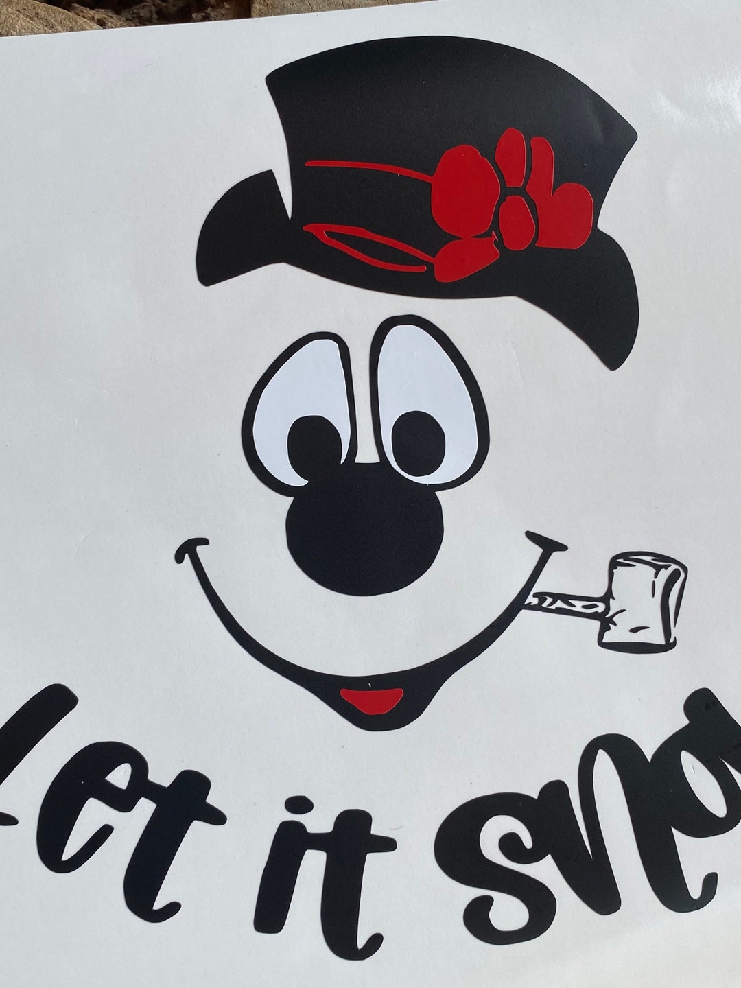 Frosty the Snowman Decal, Let It Snow Decal, Christmas, Ornament Decal ...