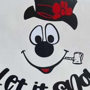 Frosty the Snowman Decal, Let It Snow Decal, Christmas, Ornament Decal ...