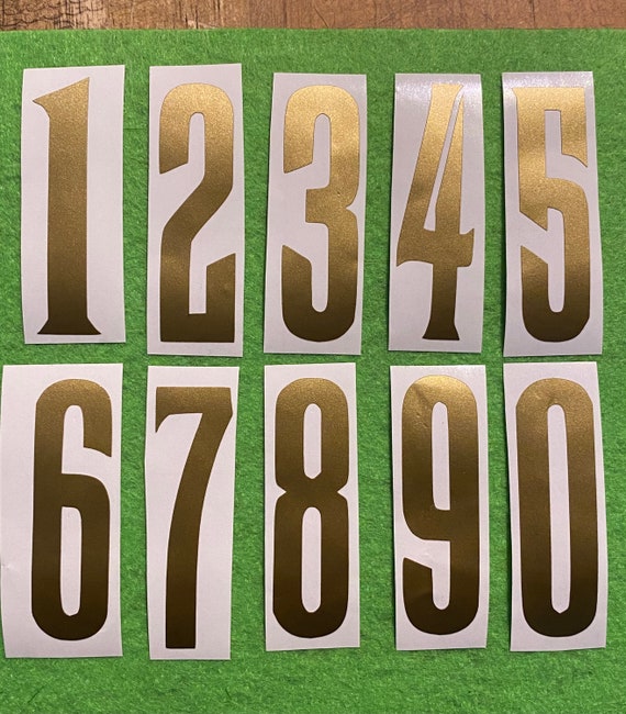 Permanent Vinyl Mailbox Numbers Decal Address Personalized | Etsy