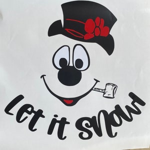 Frosty the Snowman Decal, Let It Snow Decal, Christmas, Ornament Decal ...