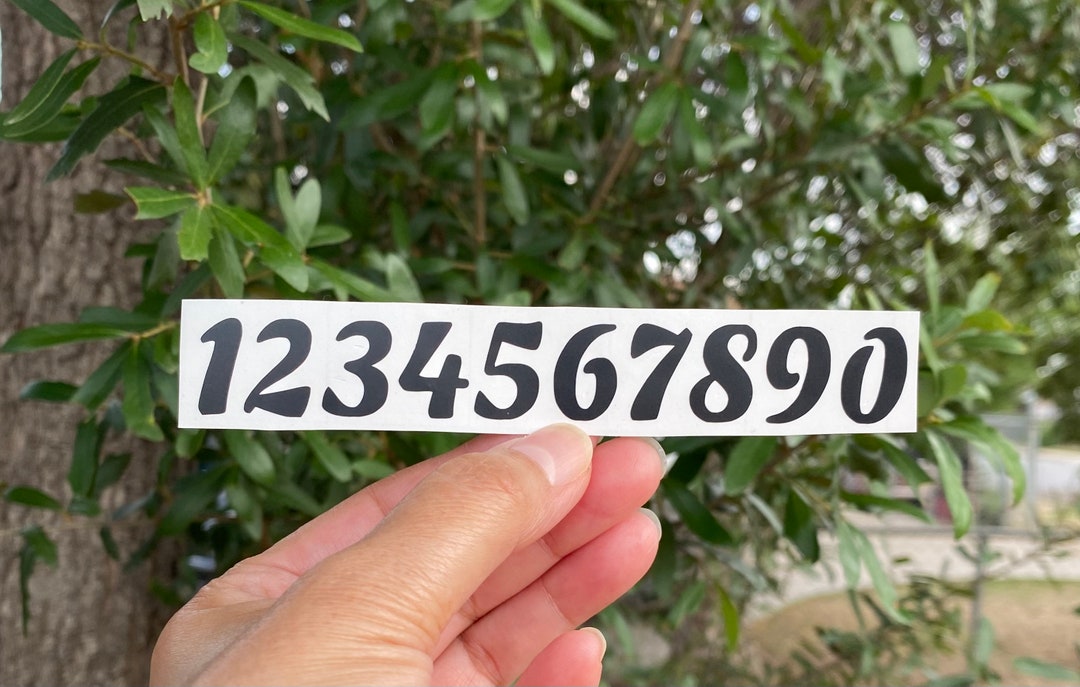 Single Number Decal, Number Sticker, Vinyl Number Sticker, Custom ...