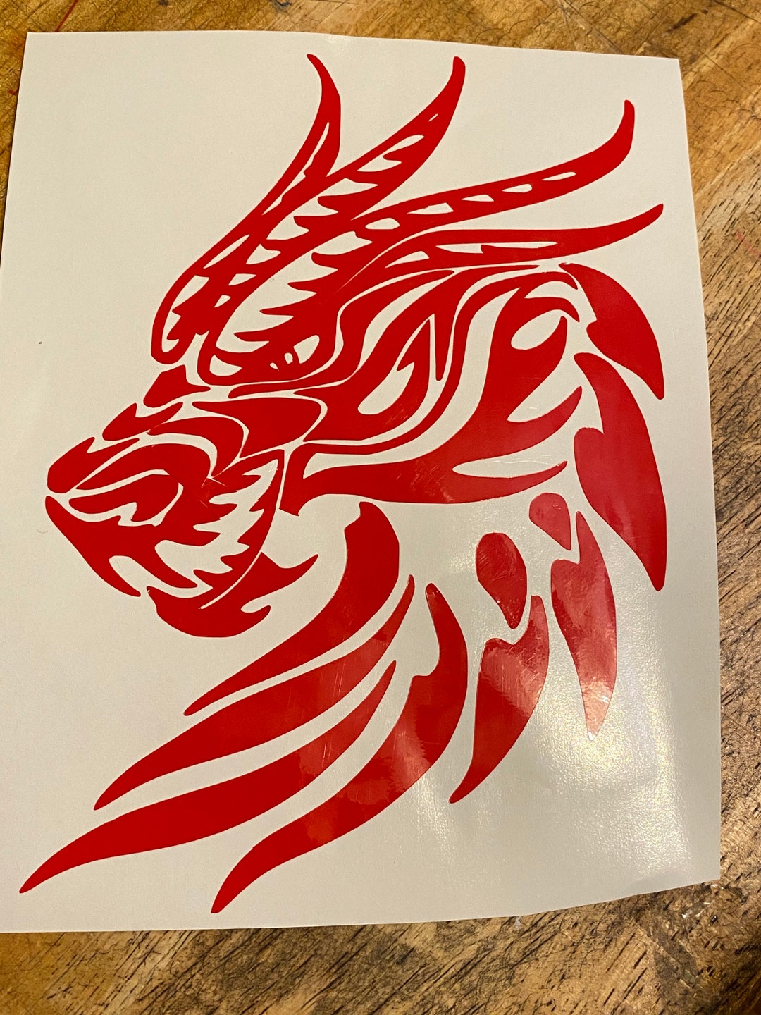 Dragon Vinyl Car Decal, Dragon Head Decal , Angry Dragon Decal, Mystic ...