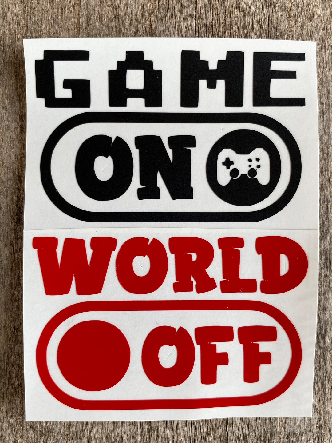 Game on World off Gamer Vinyl Decal Game Control Man Cave - Etsy