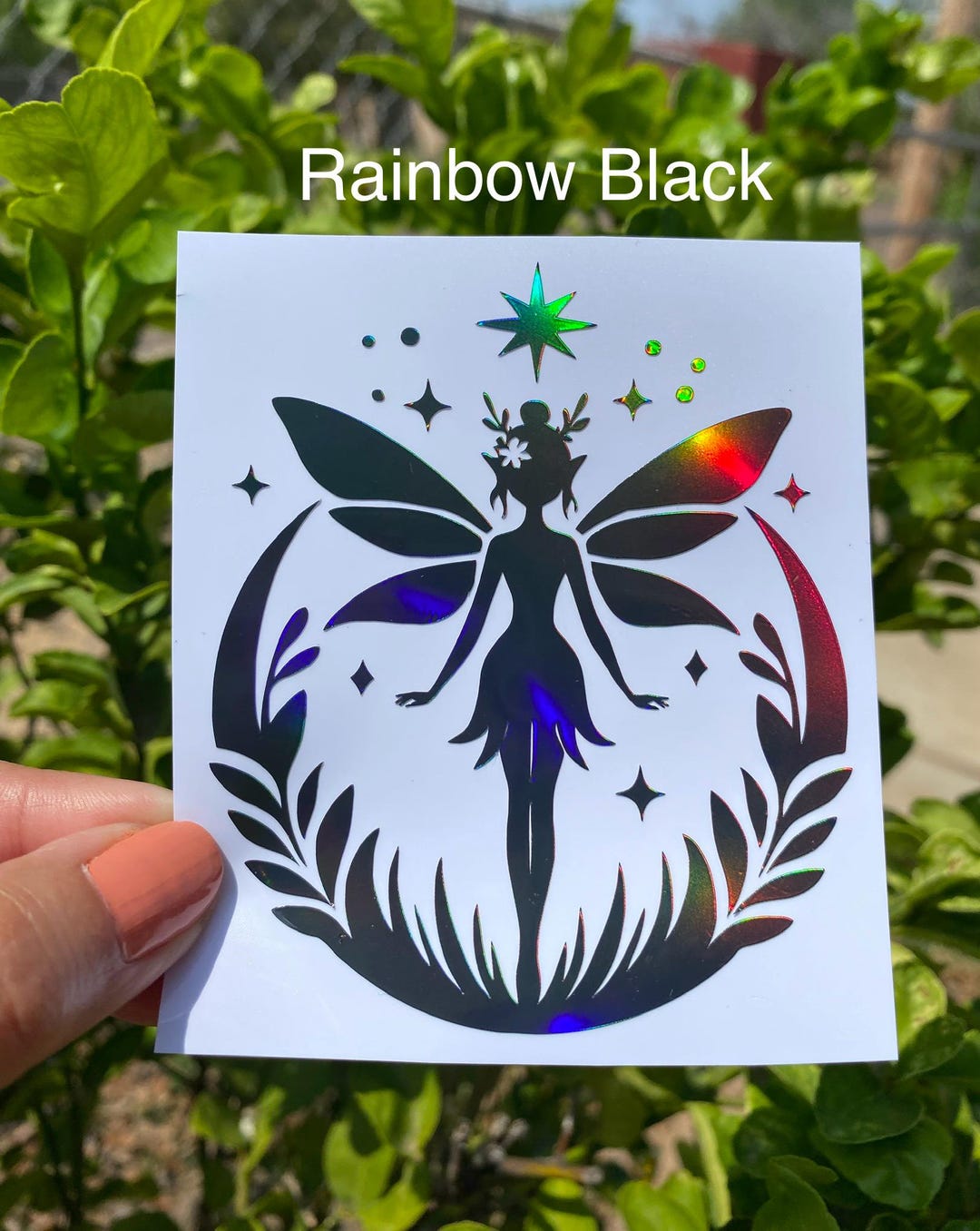 Celestial Fairy Holographic Vinyl Decal, Stars and Moon Pixie - Etsy