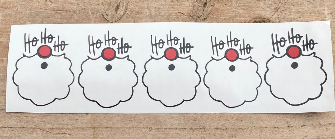 Santa Claus Ornament Vinyl Decals Set of 5 , Christmas Decal, Santa ...