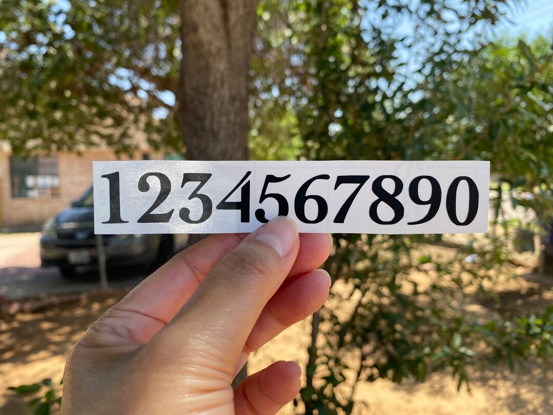 Single Number Decal, Number Sticker, Vinyl Number Sticker, Custom ...