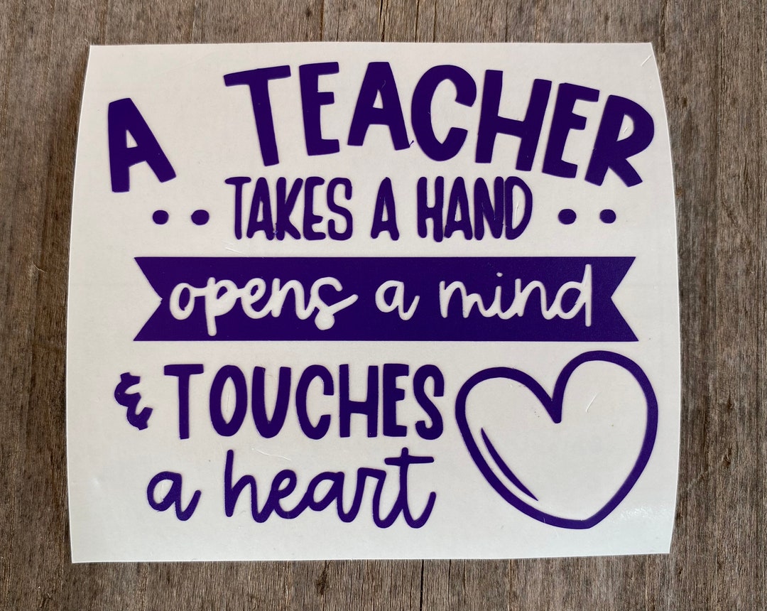 Teacher Decal, Teacher Sticker, Teacher Gift, Educator Decal, School ...