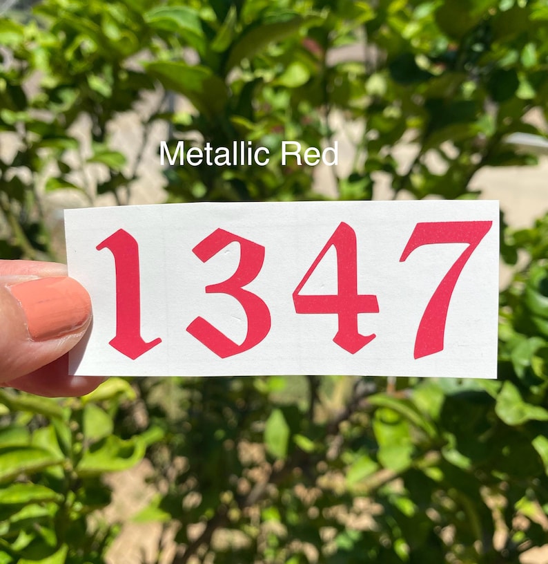 Custom Single Number Vinyl Decal/sticker, Yeti, Laptop, Trashcan ...