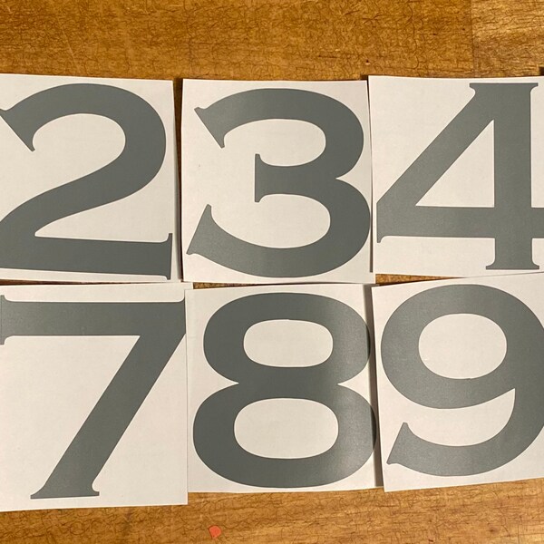 Personalized Vinyl Numbers - Etsy