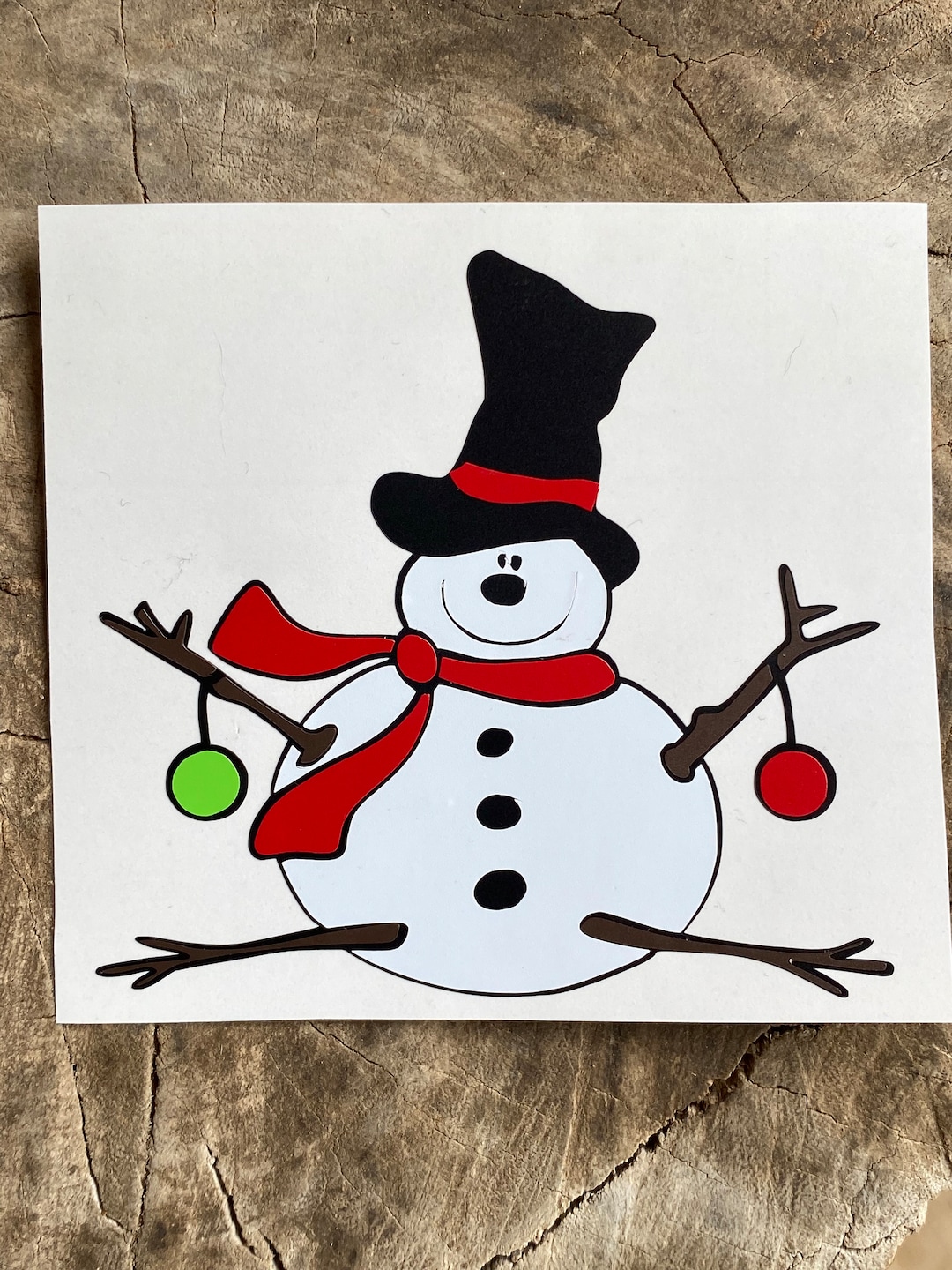 Frosty the Snowman Christmas Vinyl Decal Holiday Decal - Etsy