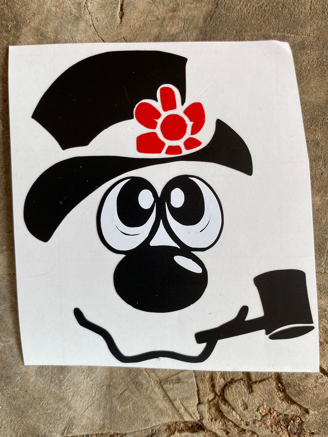 Christmas Decal, Frosty the Snowman Vinyl Decal, Smiling Snowman Decal ...