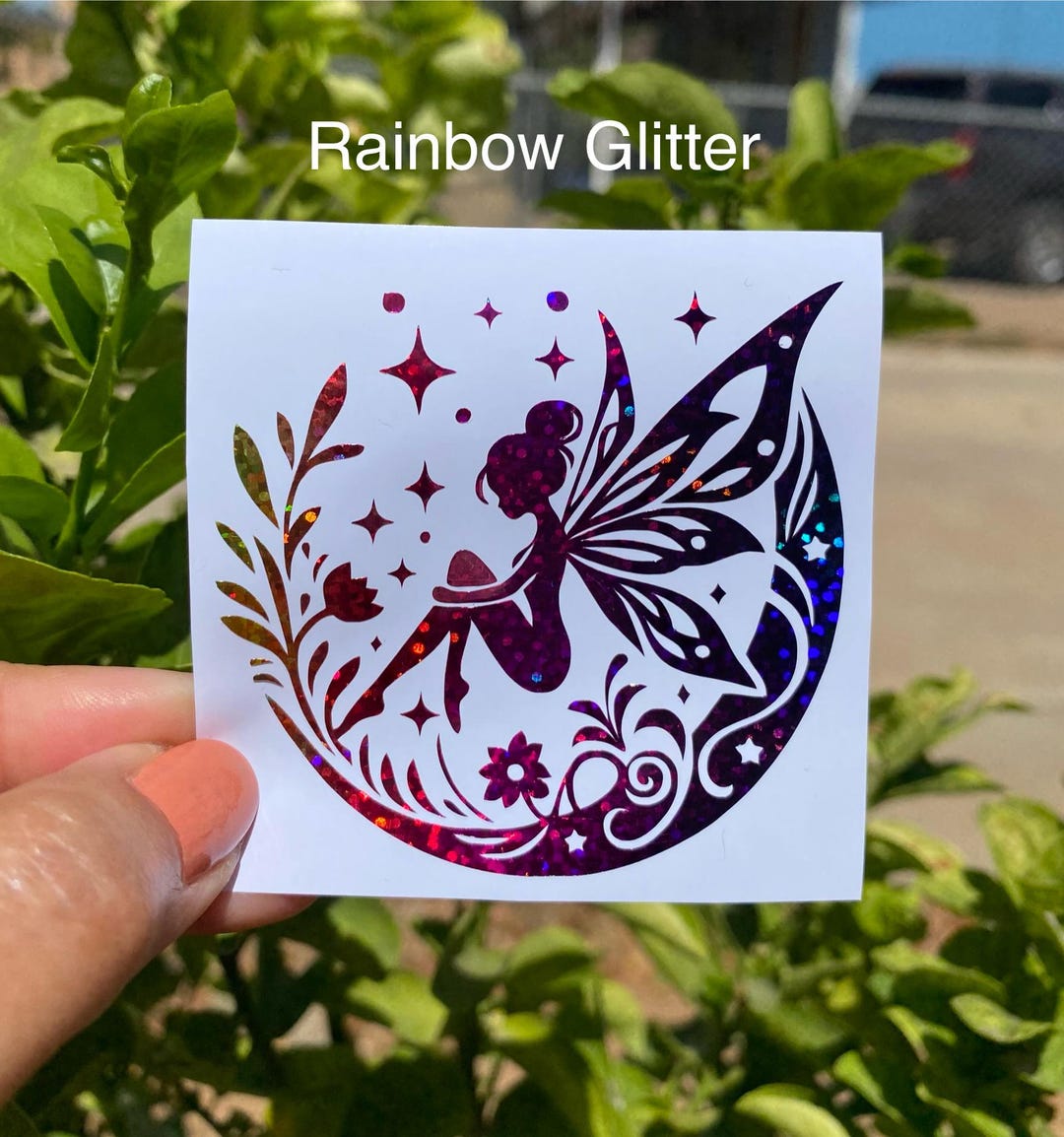 Holographic Celestial Fairy Car Decal, Moon Stars Pixie Sticker - Etsy