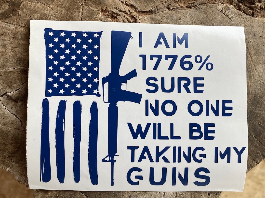 1776 2nd Amendment Flag Vinyl Car Decal, American Flag Decal, Patriot ...