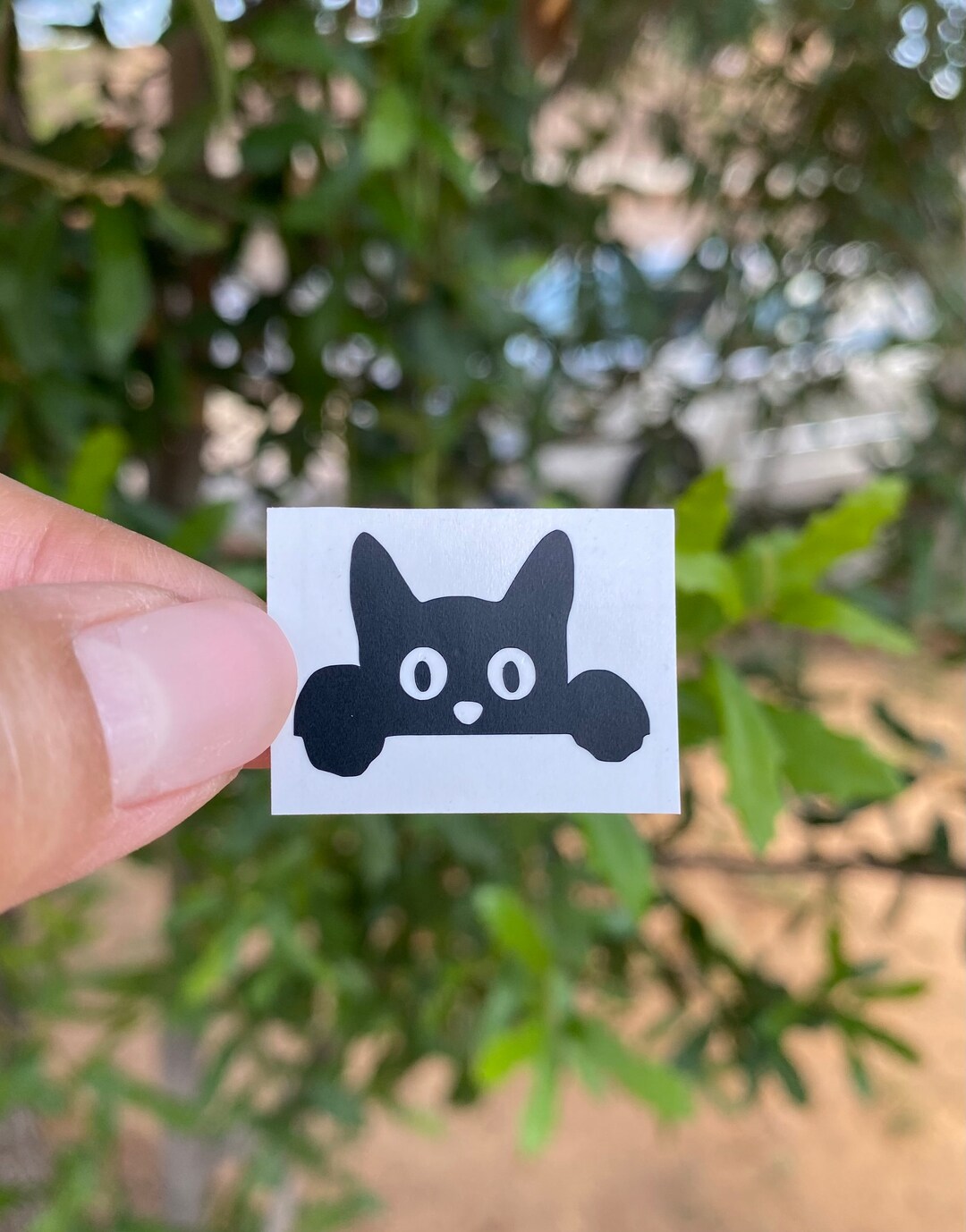 Small Peeking Cat Vinyl Car Decal, Tiny Rear Mirror Cat Decal, Tiny ...
