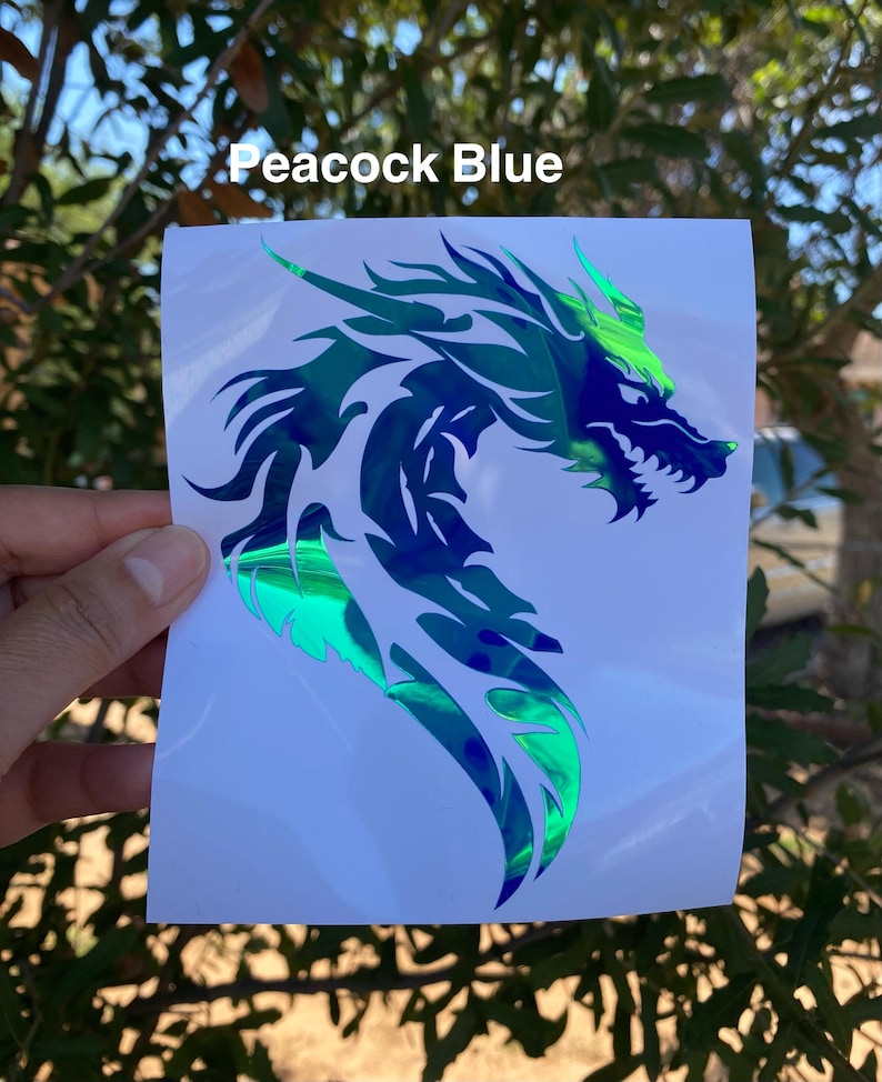 Angry Dragon Head Car Window Decal, Fire Breathing Sticker, Fantasy ...