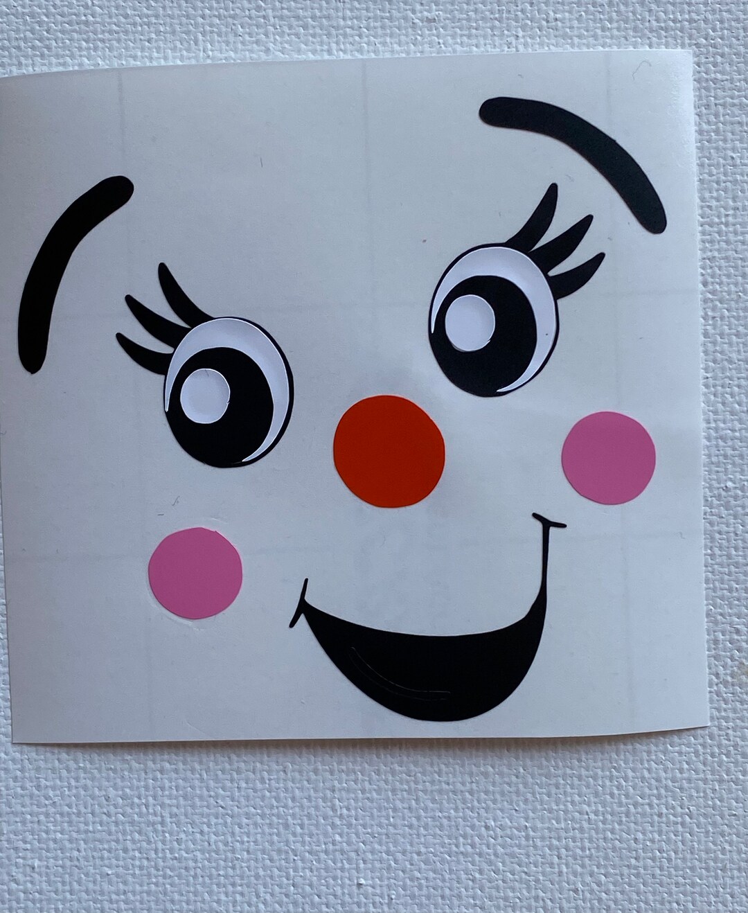 Frosty the Snowman Christmas Decal, Smiling Snowman, Snowman Face ...