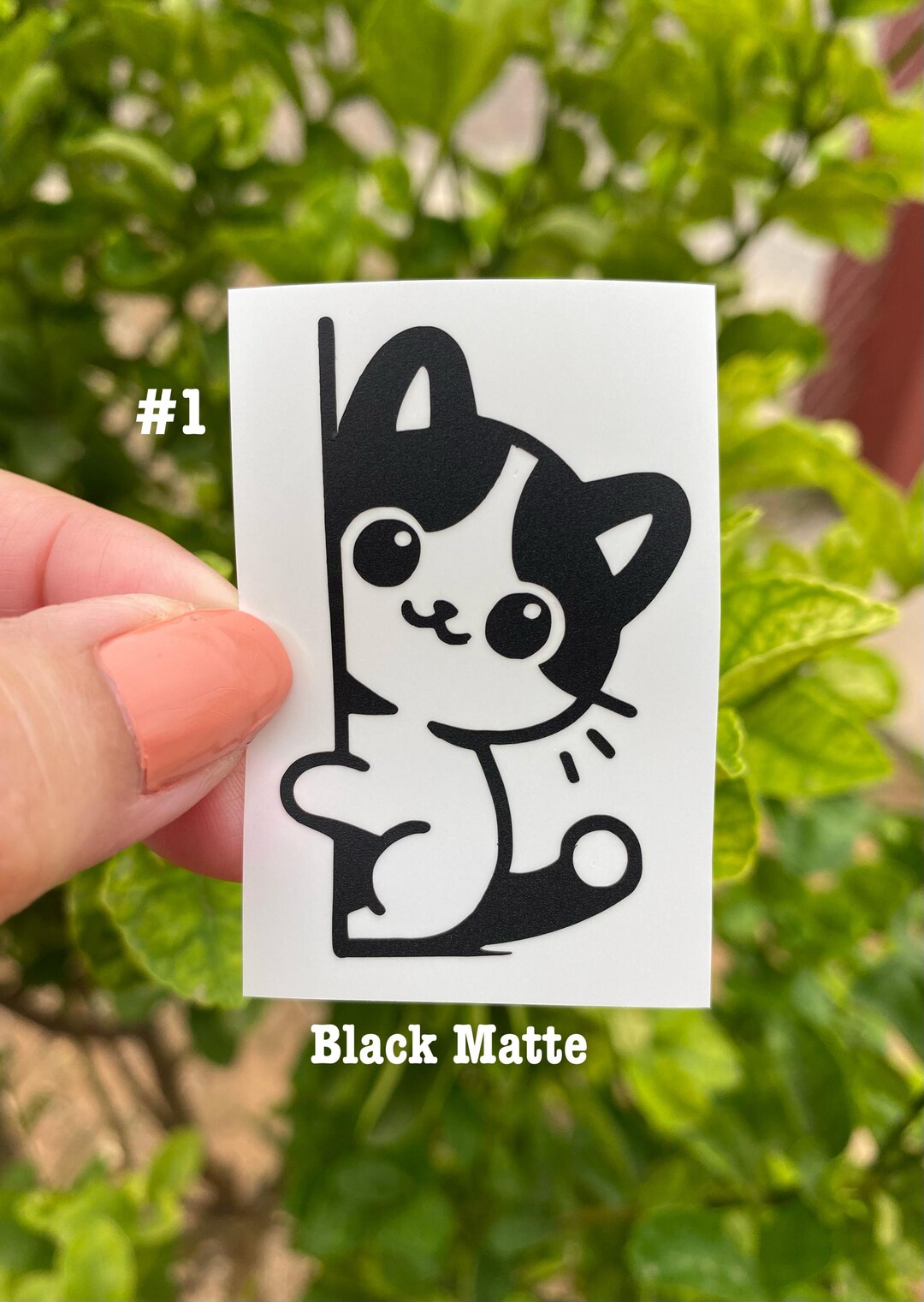 Cat Peeking Car Decal, Dog Peeking Sticker, Panda Bear Peeking, Cute ...