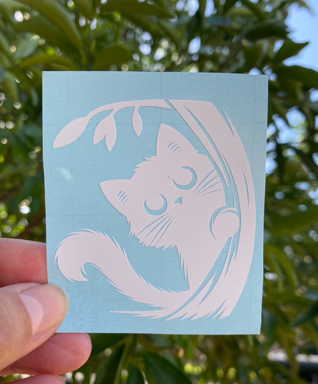 Cat Peeking Vinyl Car Decal/peeking Kitty/cute Peeking Cat/car Window ...