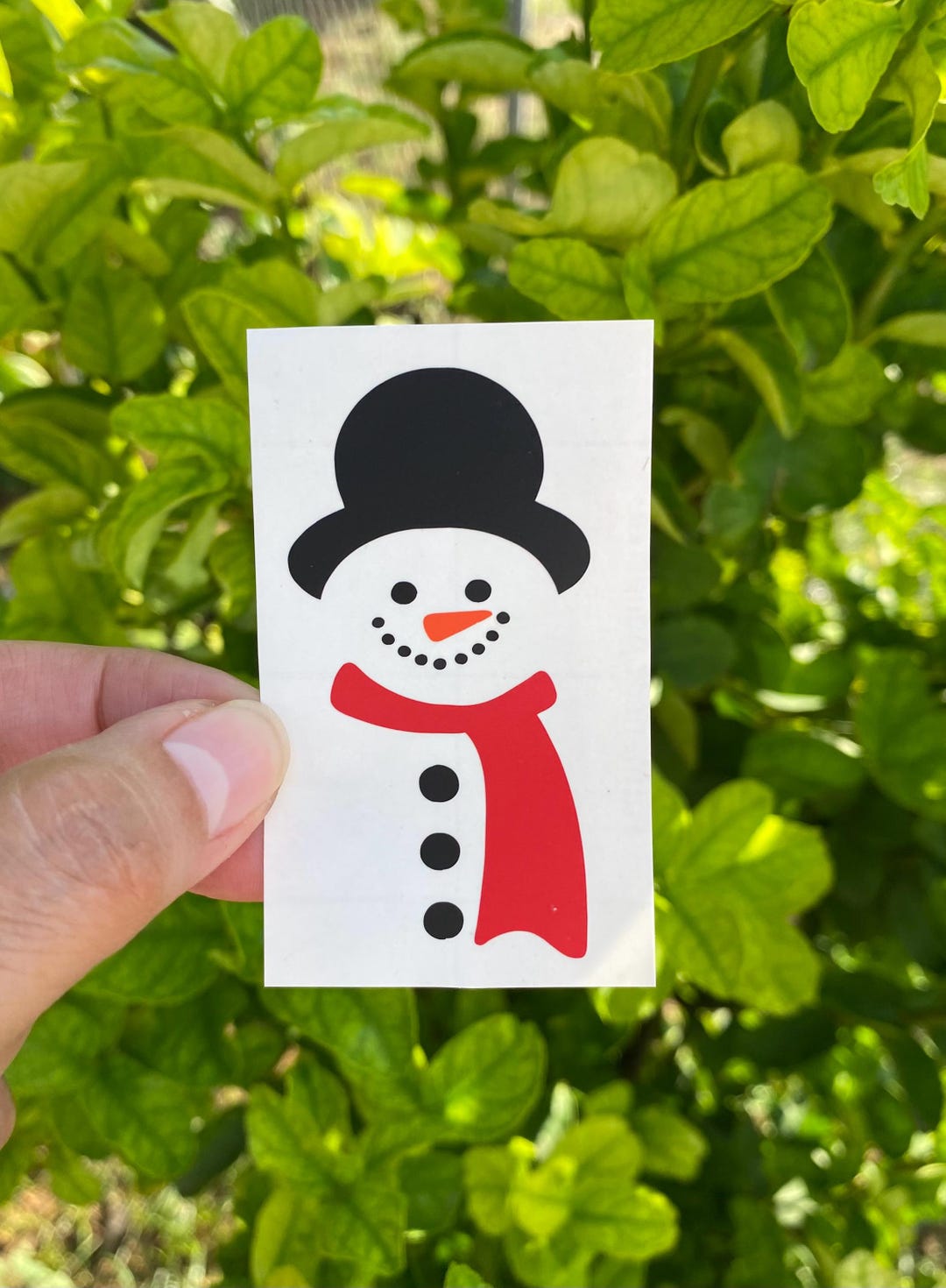 Christmas Frosty the Snowman Decal, Smiling Snowman, Holiday Decal ...