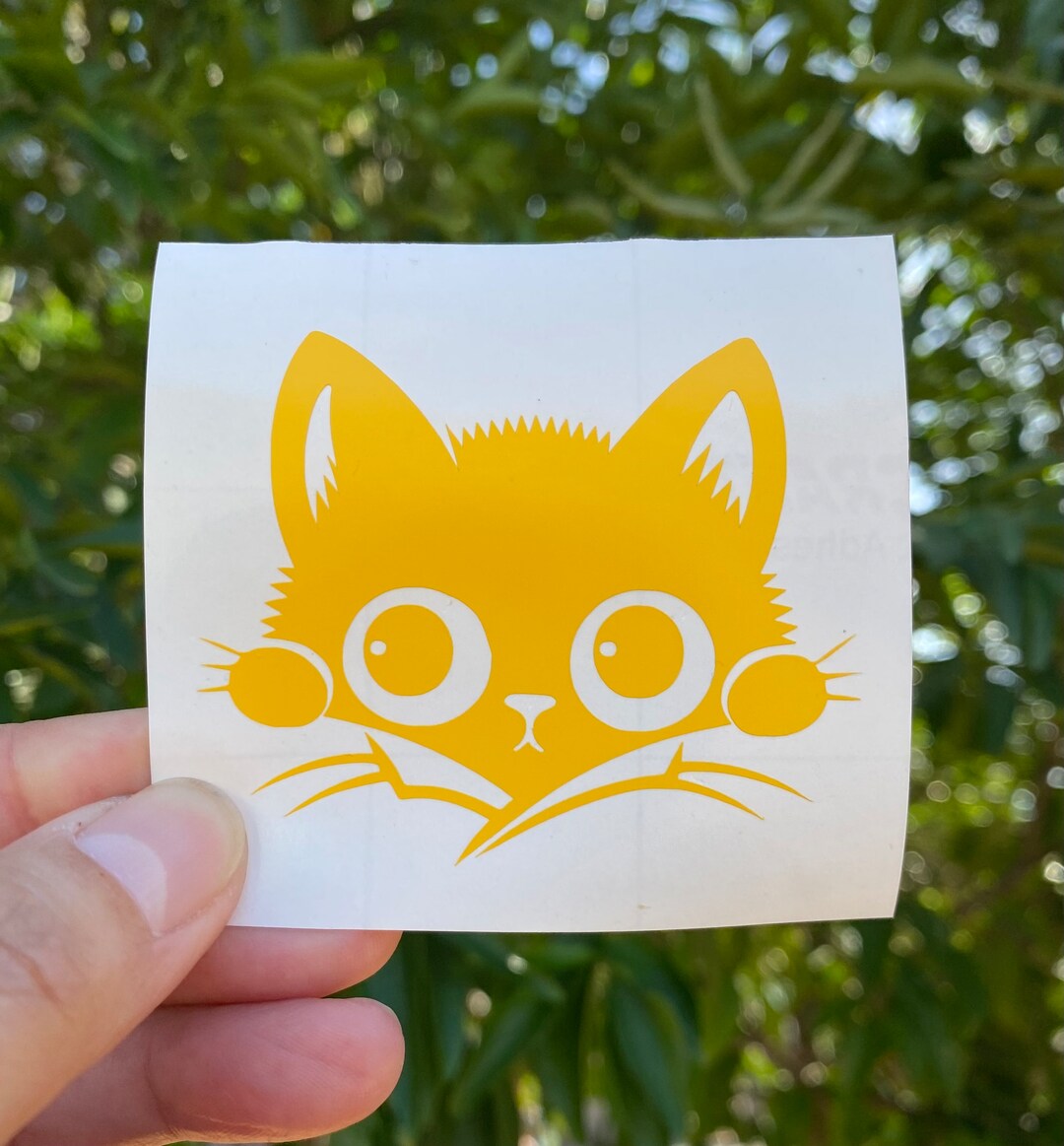 Peeking Cat Vinyl Car Window Decal, Peeking Kitty, Cute Peeking Cat ...