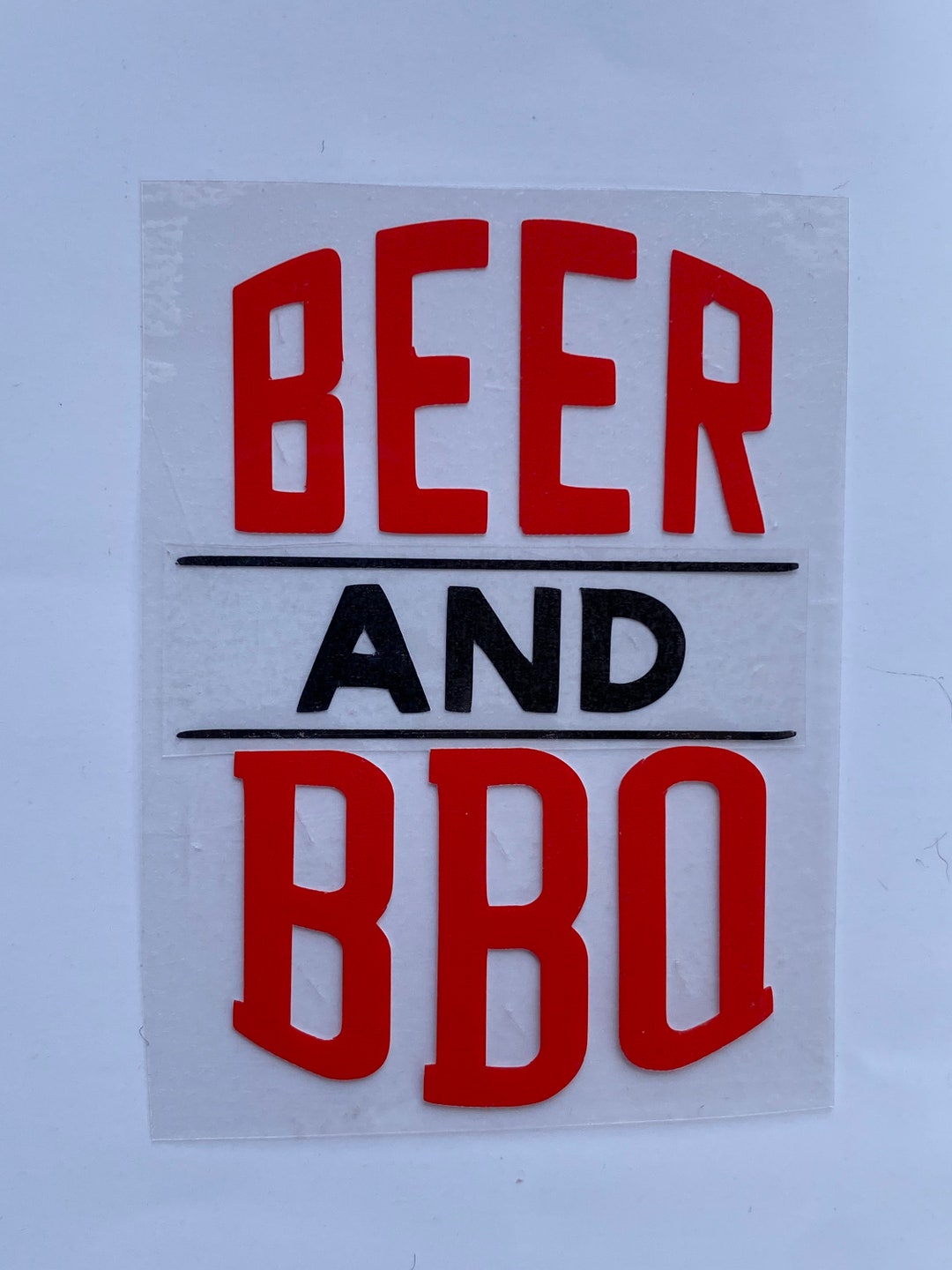 DIY Beer and BBQ Heat Transfer Vinyl Decal, Grill Decal, Apron Iron On ...