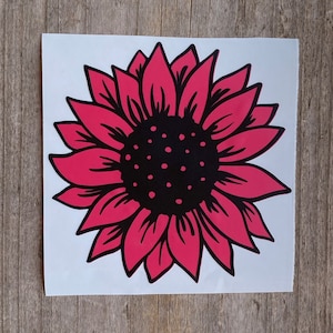 Sunflower Vinyl Decal Flower Car Window Decal Flowers Wild - Etsy