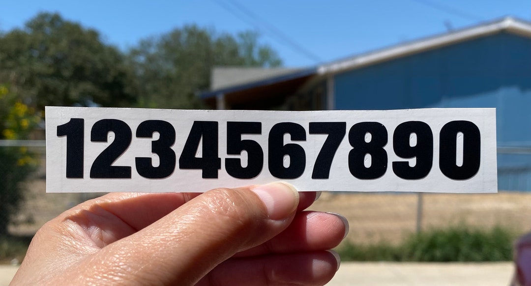 Single Number Decal, Number Sticker, Vinyl Number Sticker, Custom ...