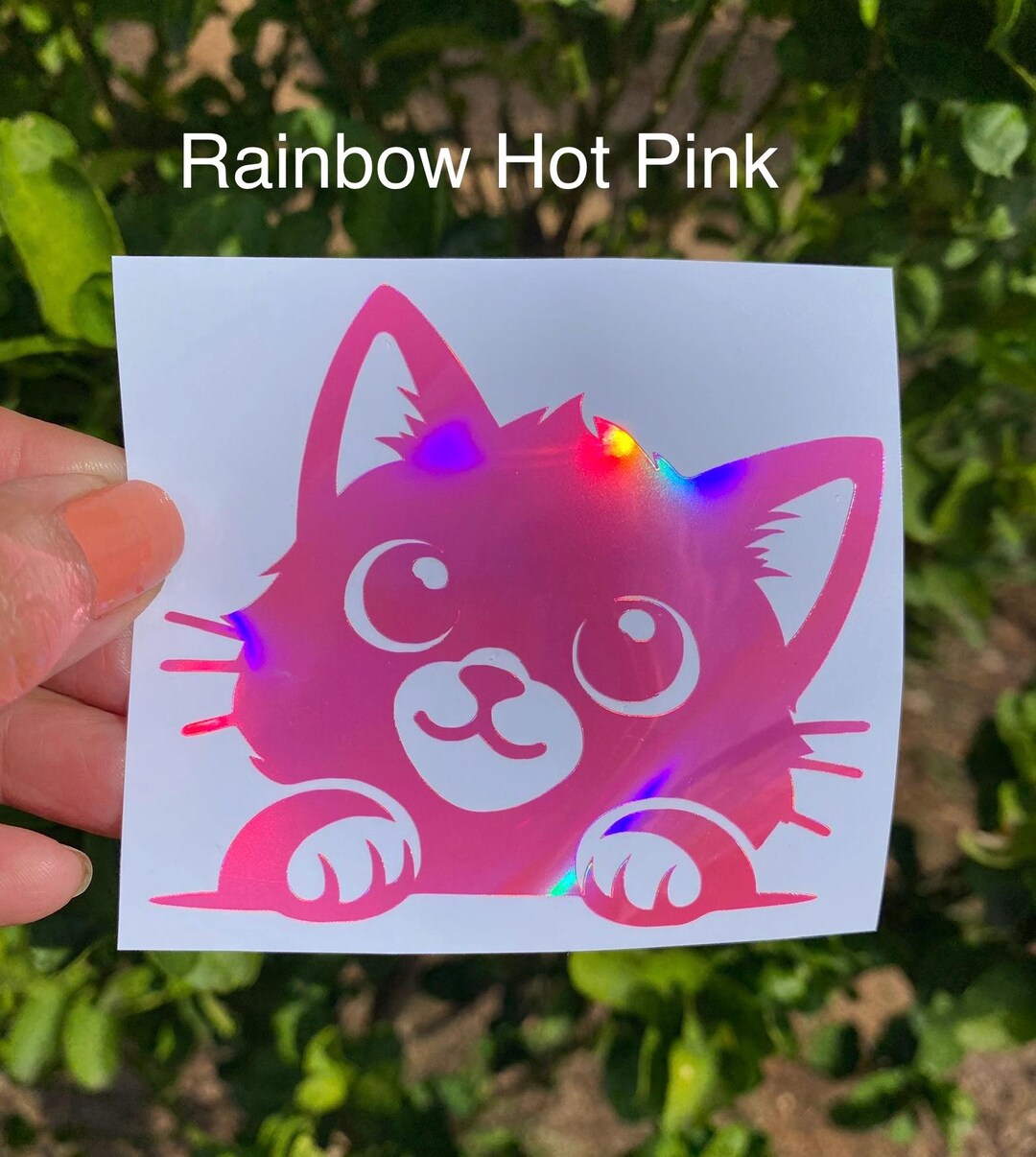 Cat Peeker Sticker, Cute Peeking Cat Vinyl Car Decal, Peeking Kitty ...
