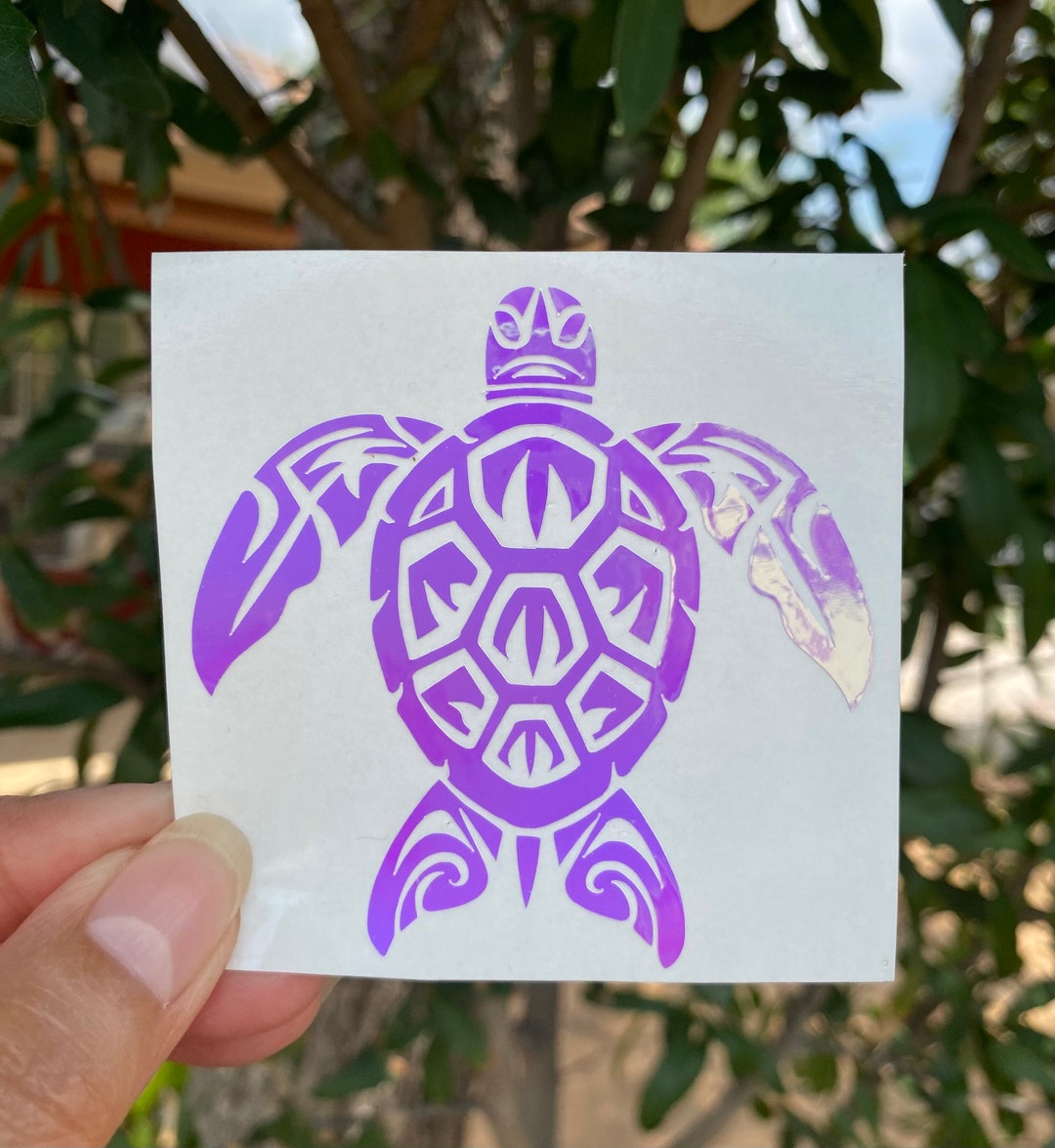 Tortoise Holographic Vinyl Car Decal, Tortoise Vinyl Decal, Turtle ...