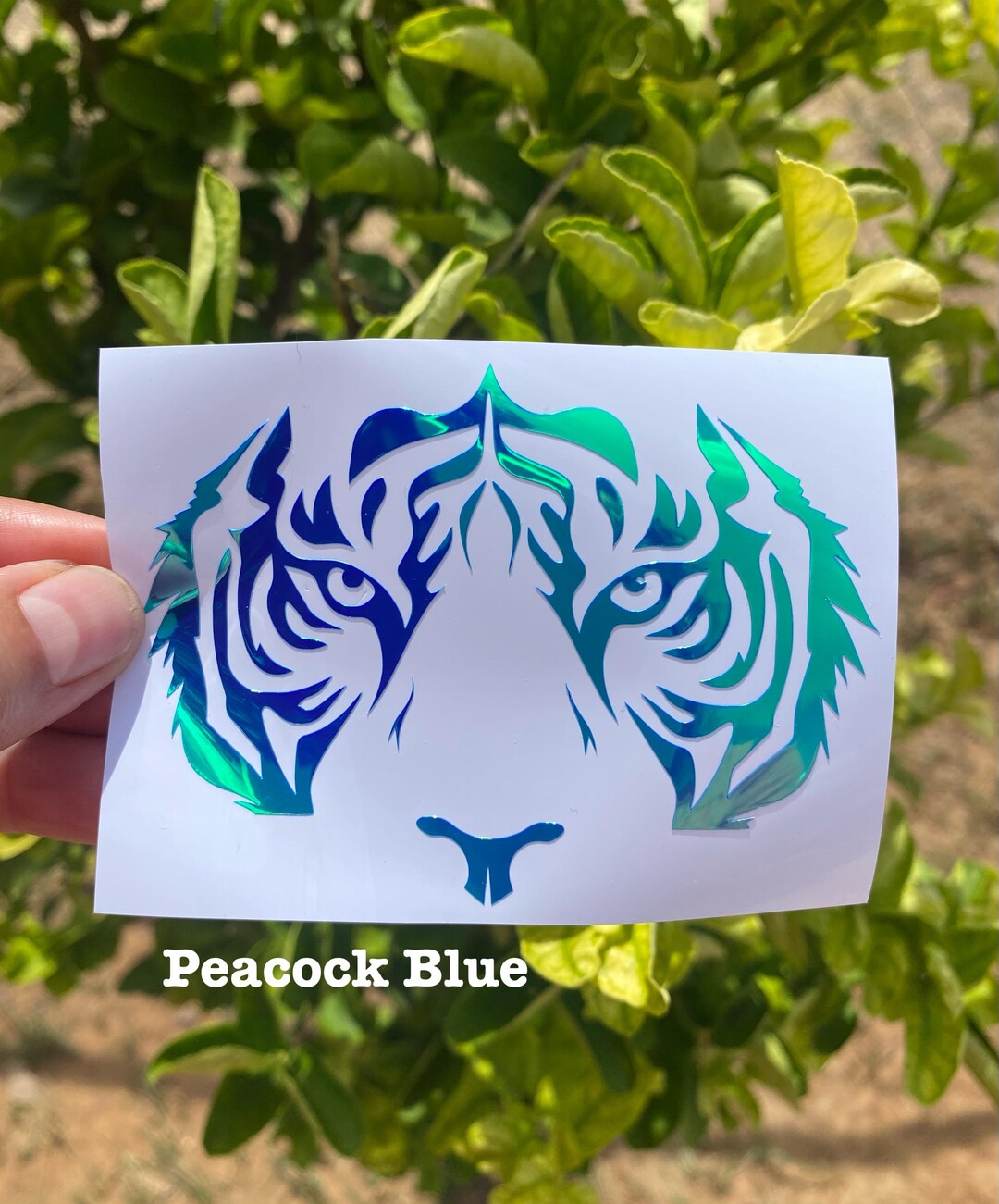 Angry Tiger Eyes Holographic Vinyl Car Decal, Tiger Eyes Sticker, Tiger ...