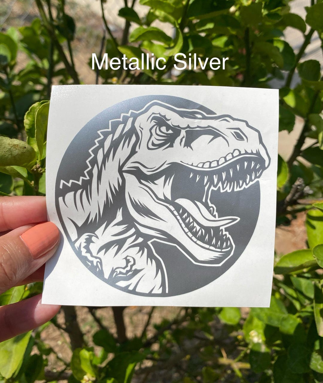 Dinosaur T-rex Head Holographic Car Decal, Angry Dinosaur Decal, Window ...
