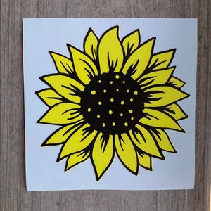 Sunflower Vinyl Decal Flower Car Window Decal Flowers Wild - Etsy