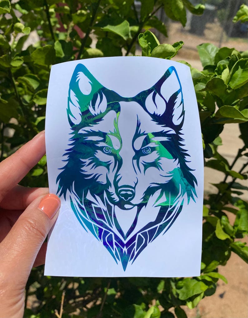 Wolf Car Decal, Wild Animal Tribal Sticker, - Etsy