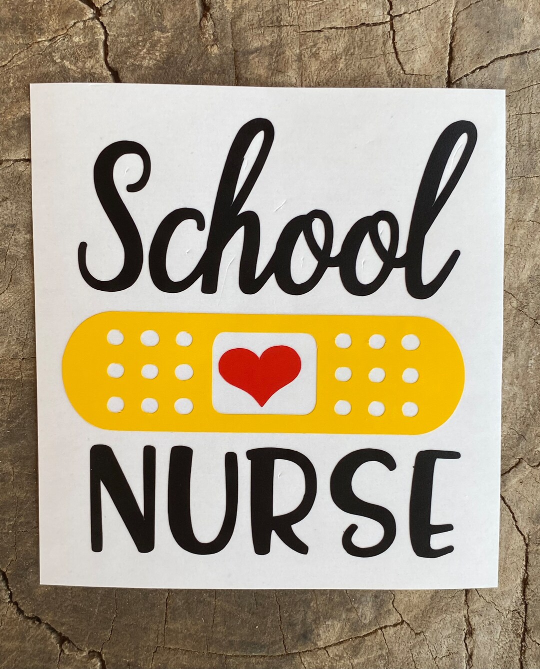 School Nurse With Band-aid Vinyl Decal, RN Decal, Lpn, Nurse Gift ...