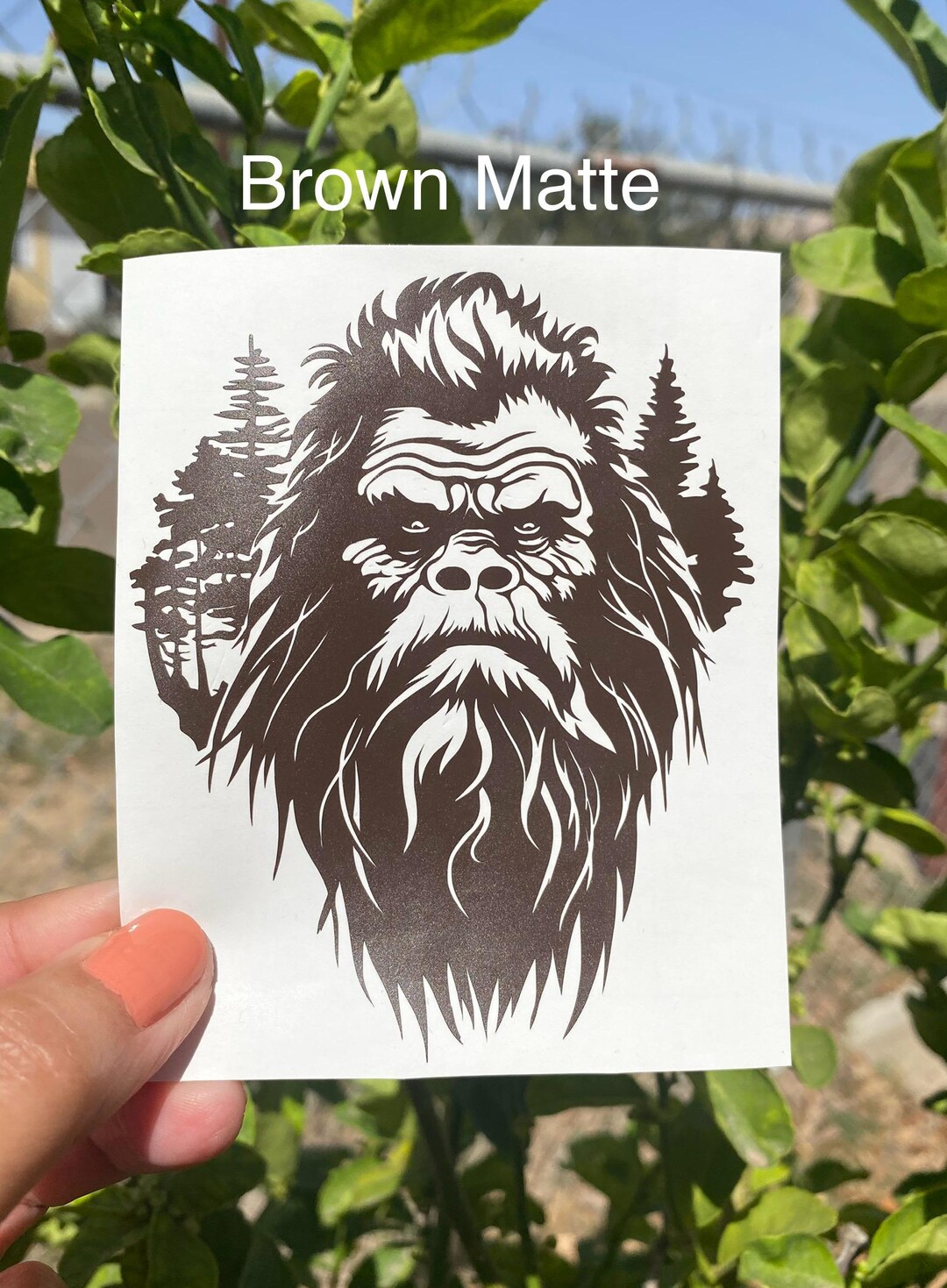 Angry Sasquatch Bigfoot Head Car/truck Decal, RV Camping, Hiking ...
