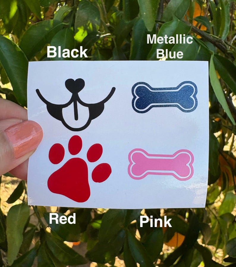 Paw Prints Bones Dog Vinyl Decal, Dog Mom Dad Set of Stickers, - Etsy