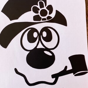 Frosty the Snowman Christmas Decal, Ornament Decal, Holiday Decal ...